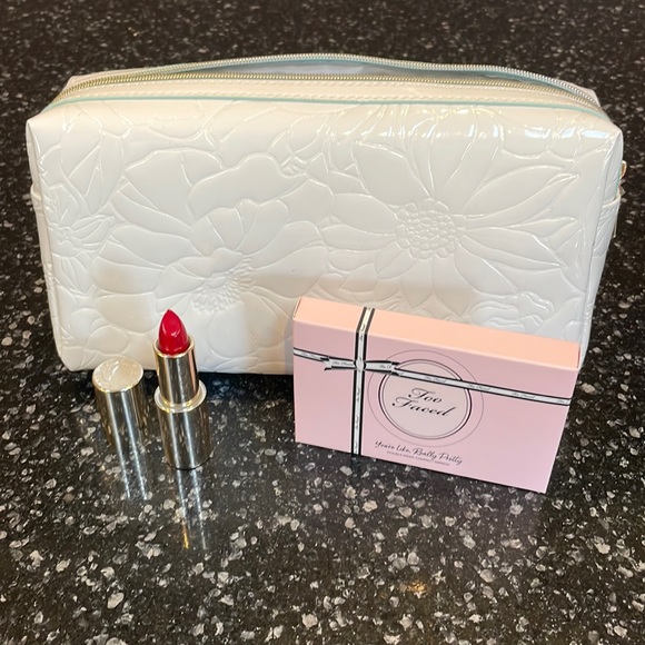 Other | Makeup Bag With Becca Lipstick And Too Faced Mirror | Poshmark